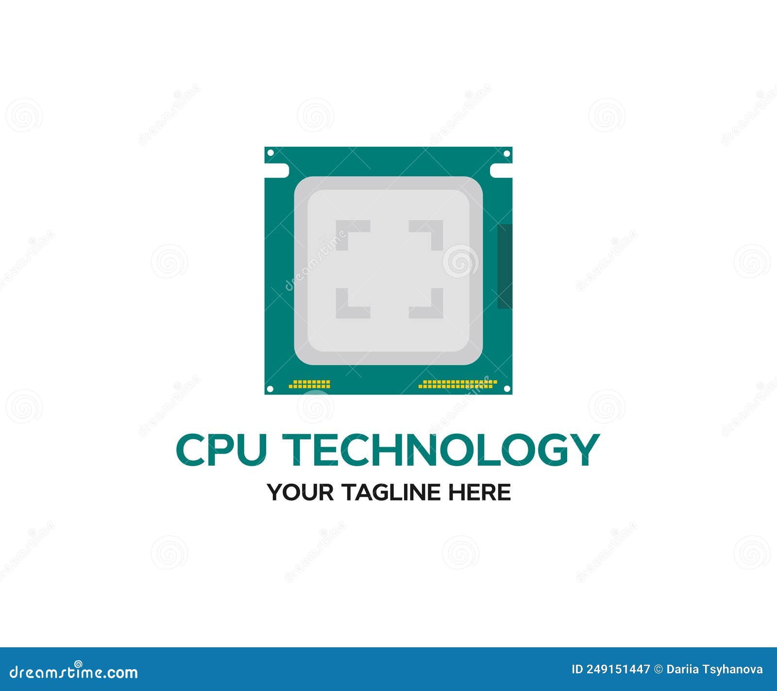 Central Computer Processors CPU Concept Logo Design. Computer Part ...