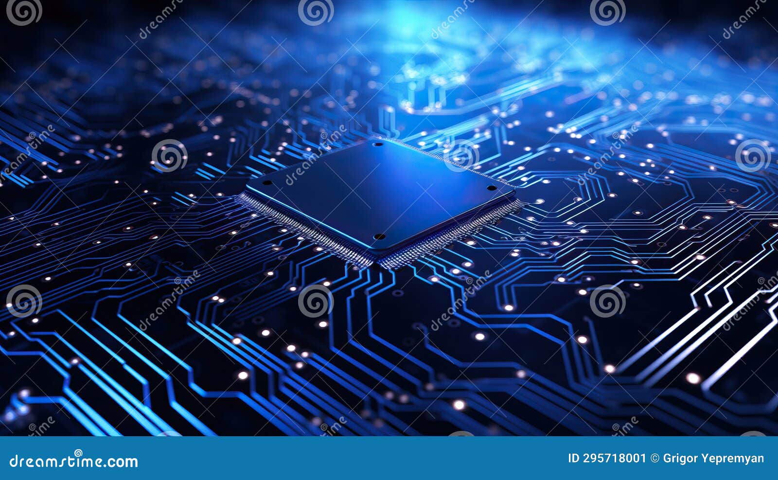 Central Computer Processors CPU Concept. Motherboard Digital Chip ...