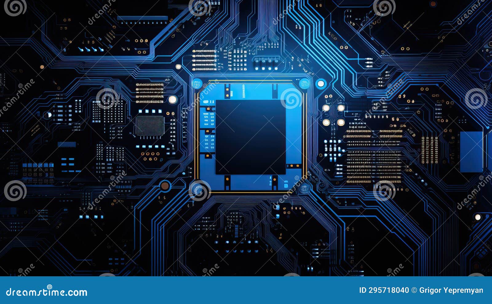 Central Computer Processors CPU Concept. Motherboard Digital Chip ...