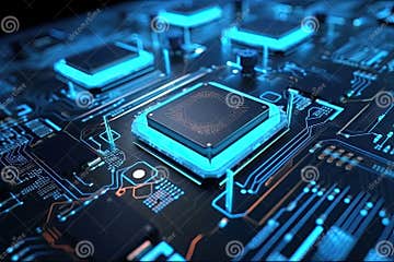 Central Computer Processors CPU Concept. Motherboard Digital Chip Stock ...