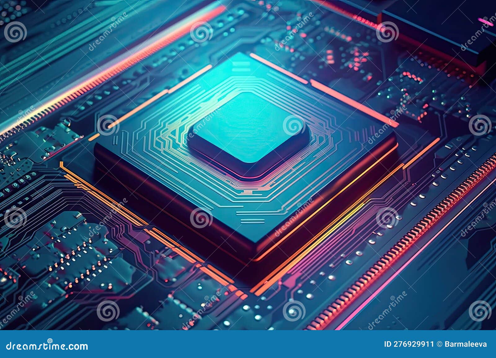 Central Computer Processors CPU Concept. Motherboard Digital Chip Stock ...