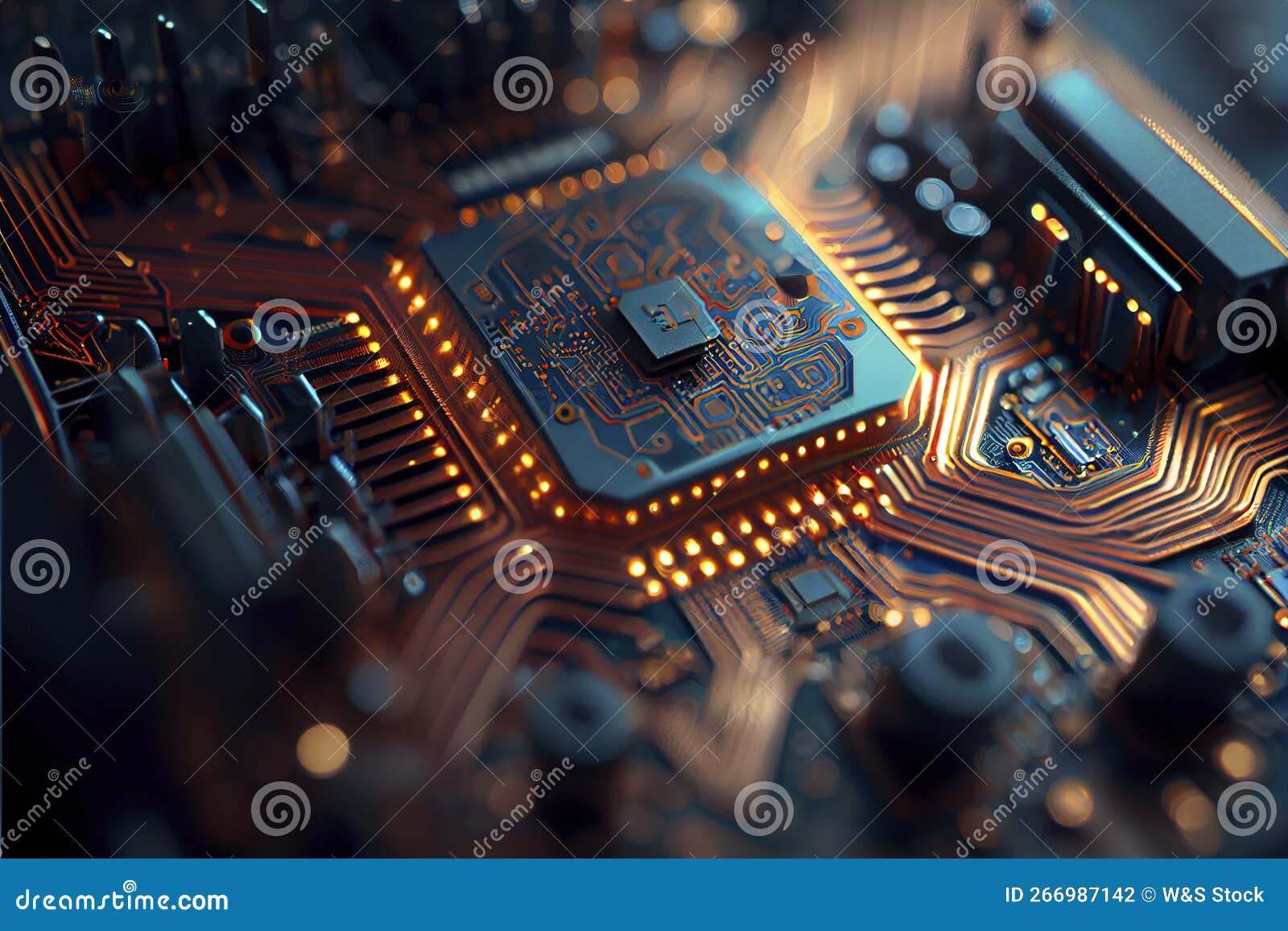 Central Computer Processors CPU Concept. Motherboard Digital Chip ...