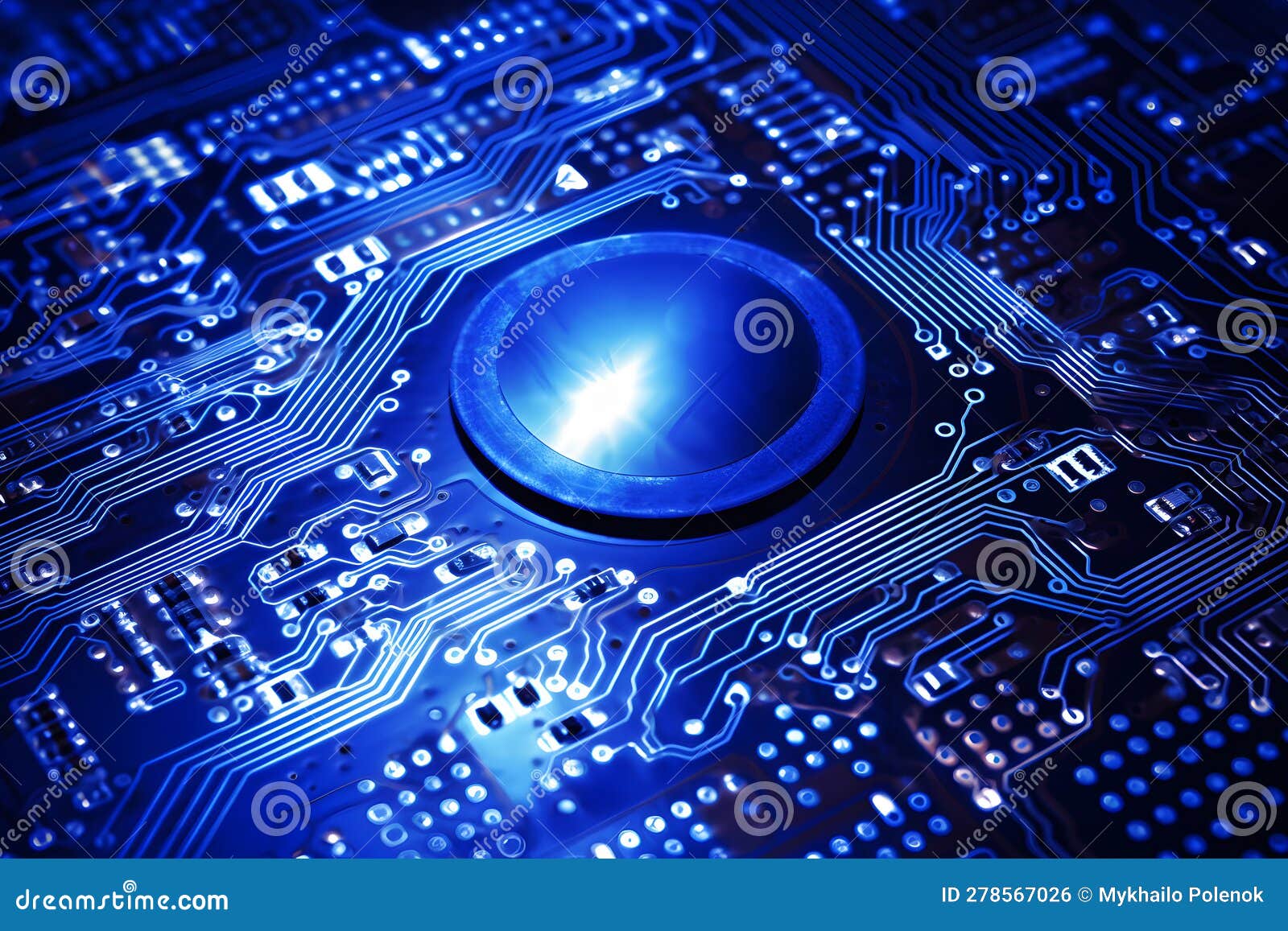 Central Computer Processors CPU Concept. Motherboard Digital Chip ...