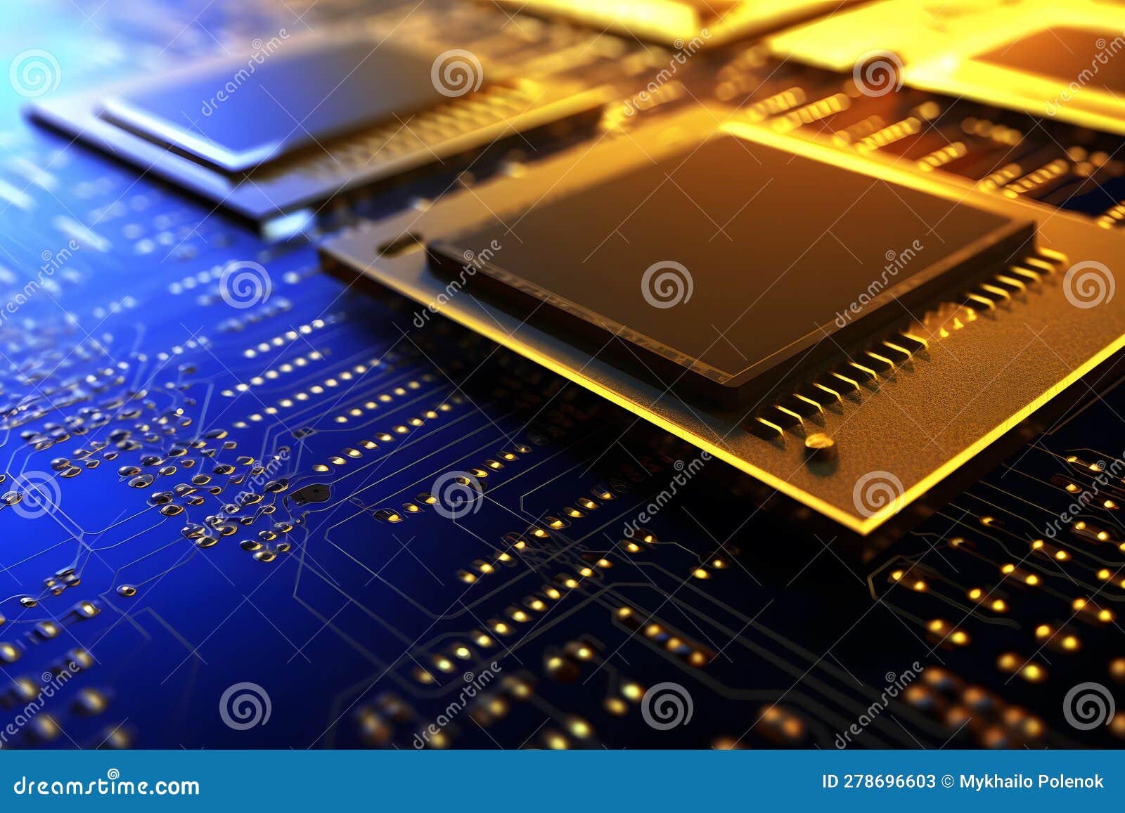 Central Computer Processors CPU Concept. Motherboard Digital Chip ...