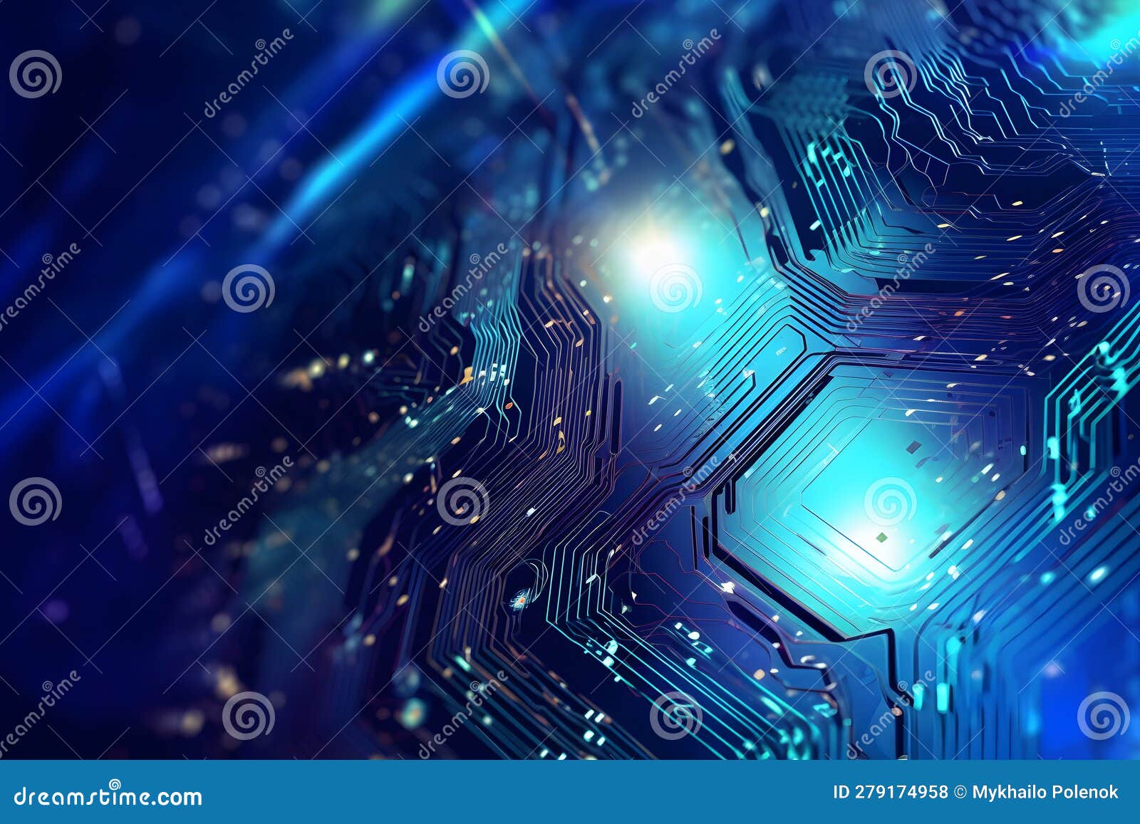Central Computer Processors CPU Concept. Motherboard Digital Chip ...