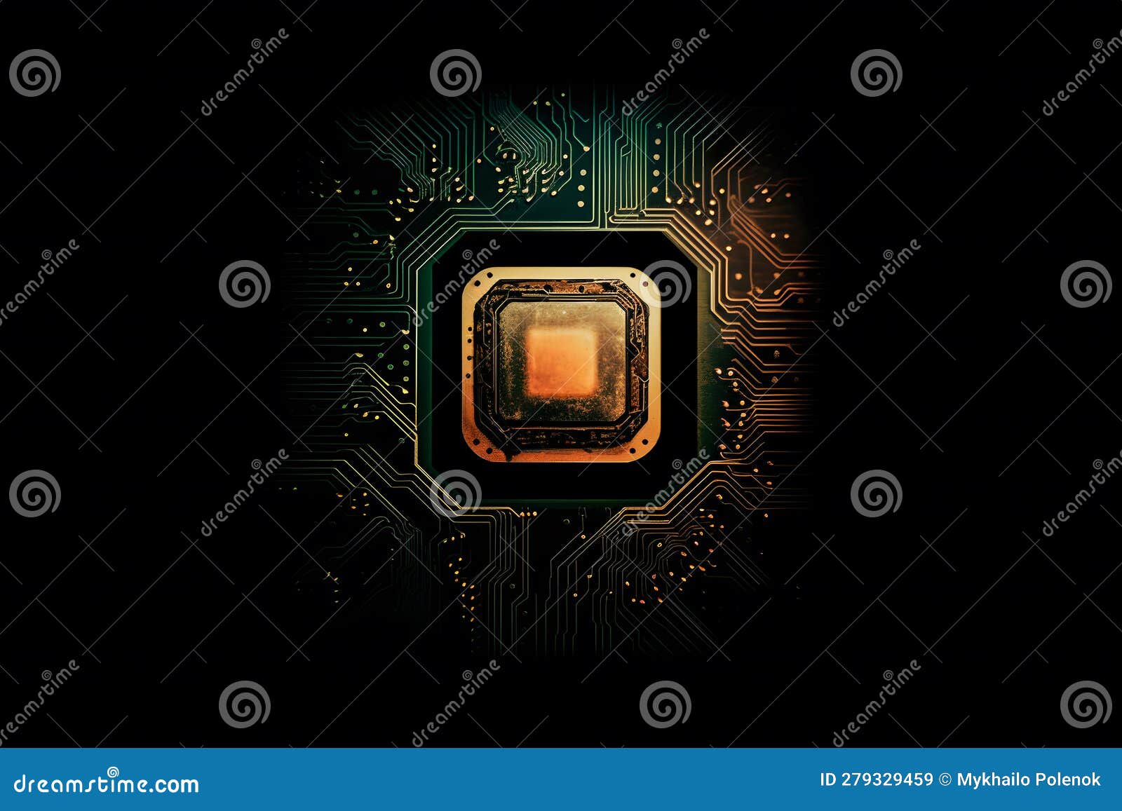 Central Computer Processors CPU Concept. Motherboard Digital Chip ...