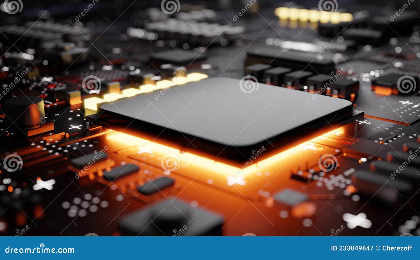 Central Computer Processors CPU Concept Stock Illustration ...