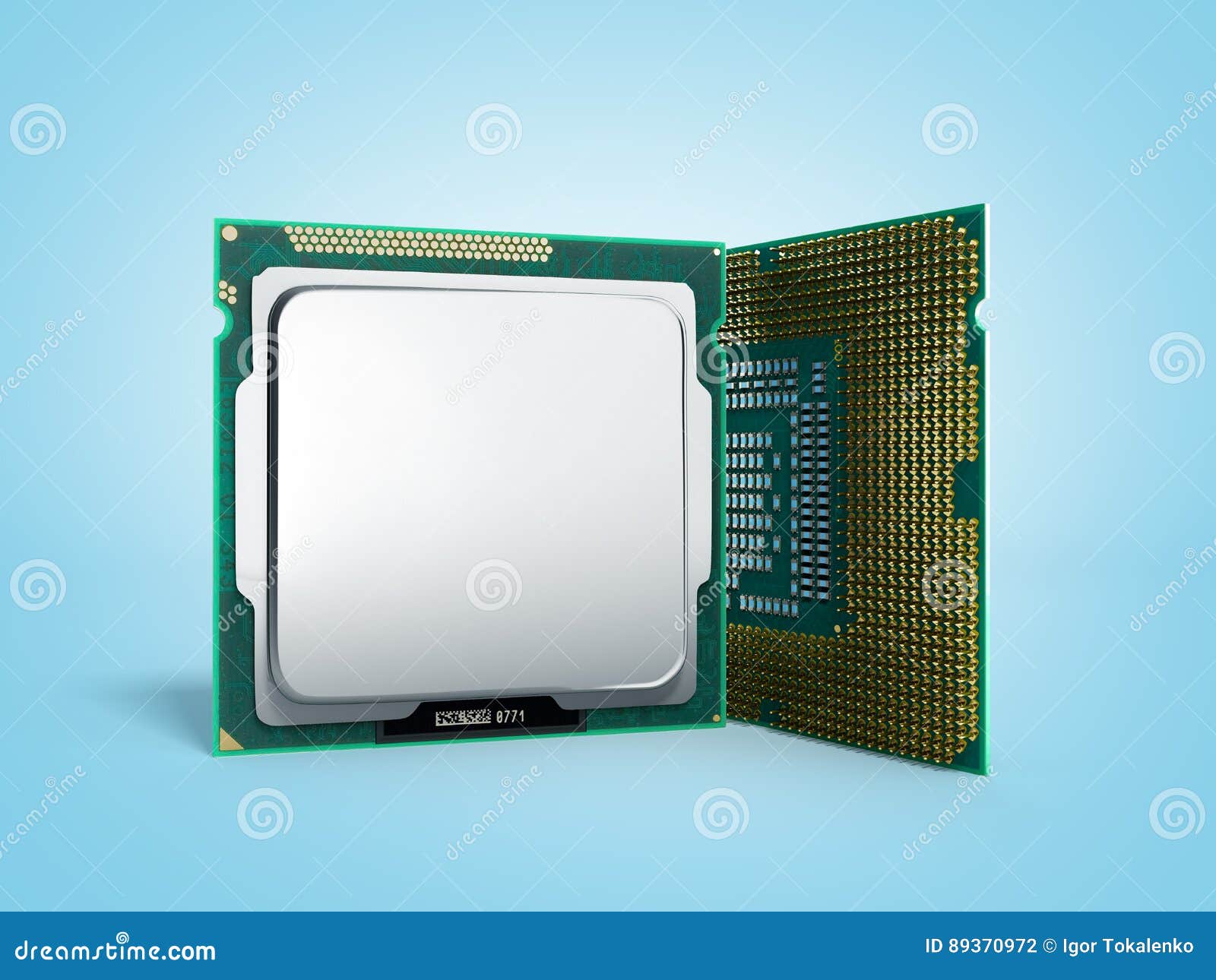 Central Computer Processors CPU High Resolution 3d Illustration Stock ...