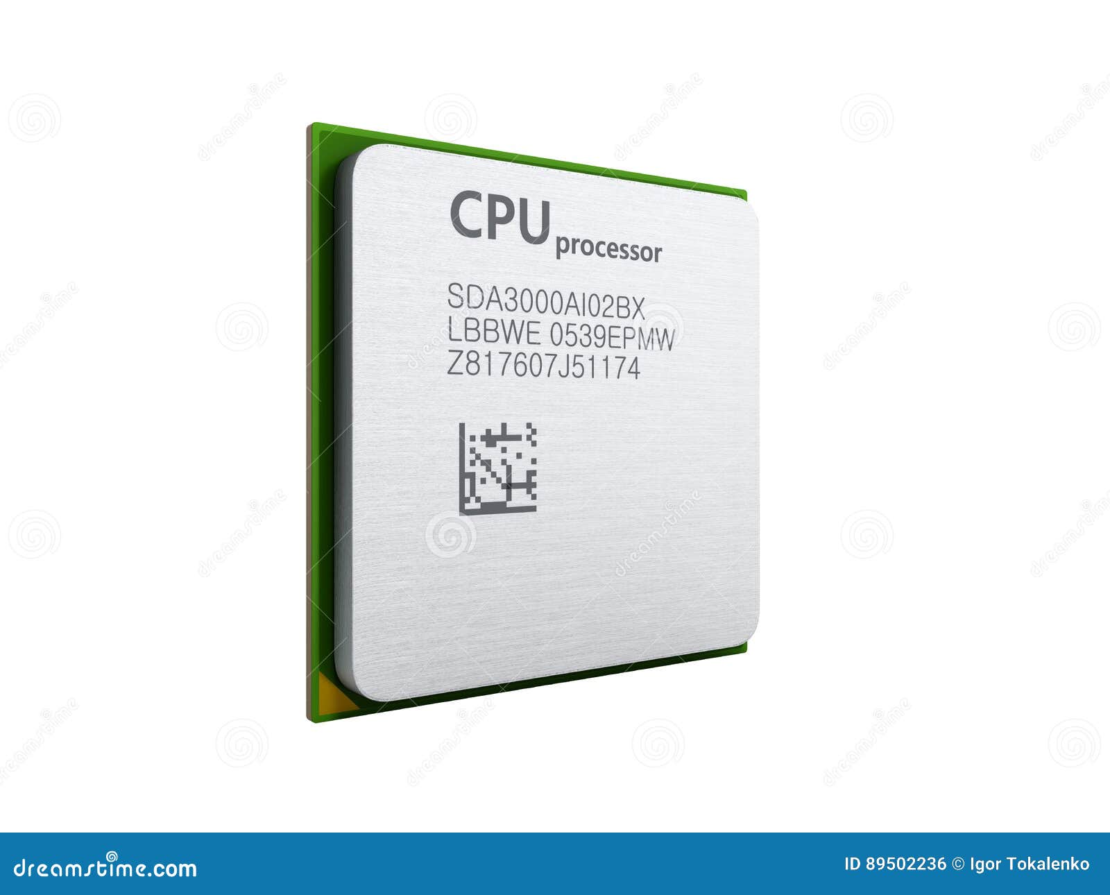 Central Computer Processors CPU High Resolution 3d Render No Shadow ...