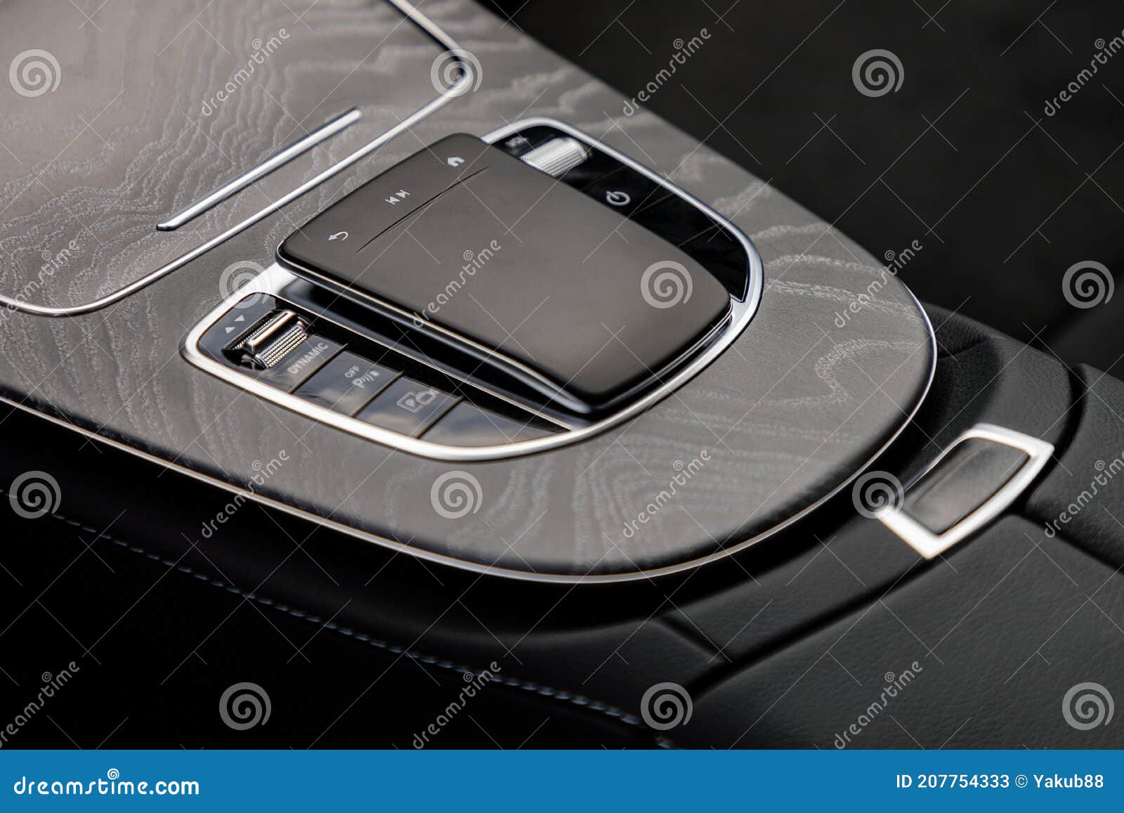 Central Control Panel in a Car Stock Image - Image of expensive ...