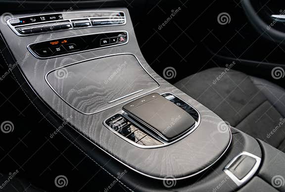 Central Control Panel in a Car Stock Photo - Image of buttons, leather ...