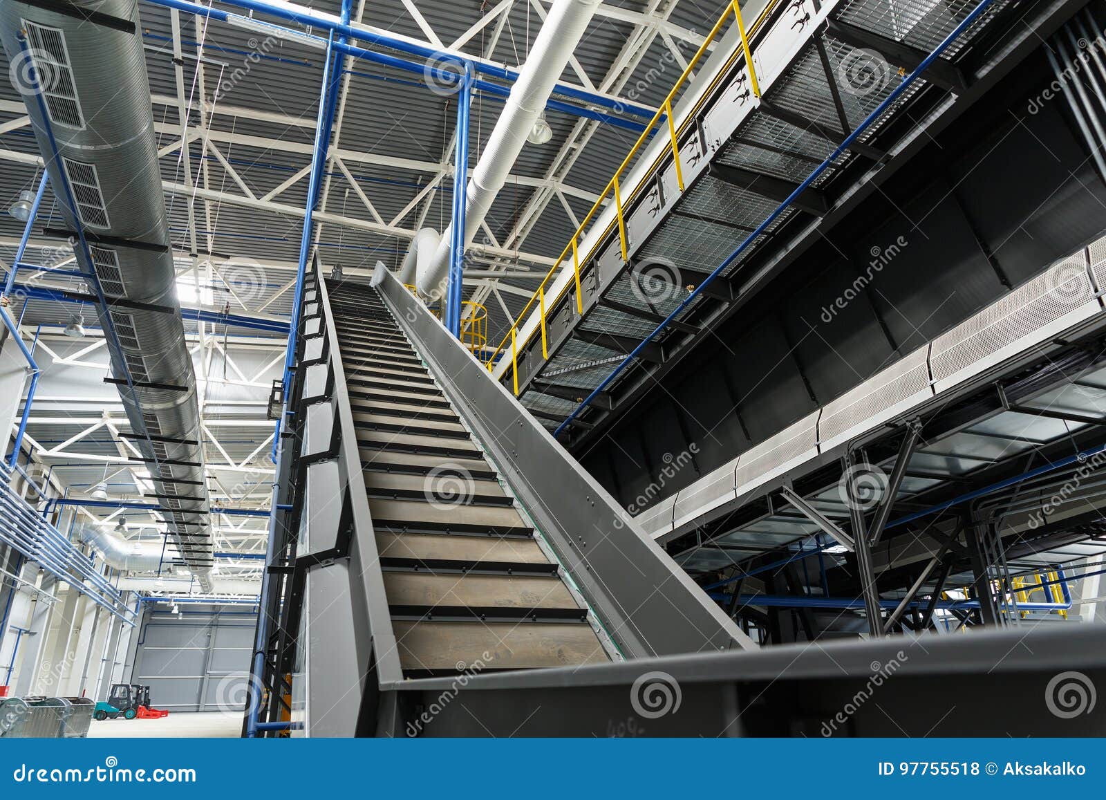 Central Conveyor of the Waste Sorting Plant. Stock Photo - Image of ...