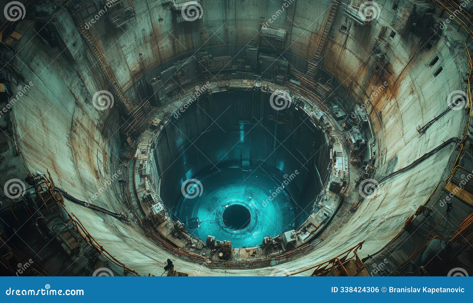 Exploring the Central Core of an Old Nuclear Reactor with Workers in ...