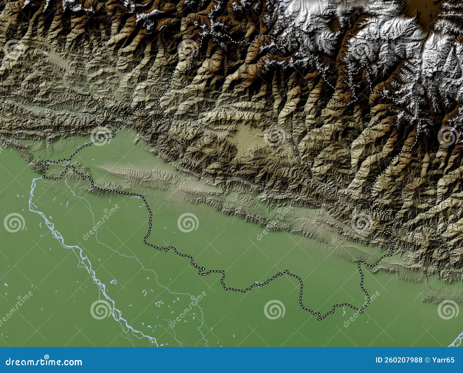 Central, Nepal. Wiki. No Legend Stock Illustration - Illustration of country, continent: 260207988