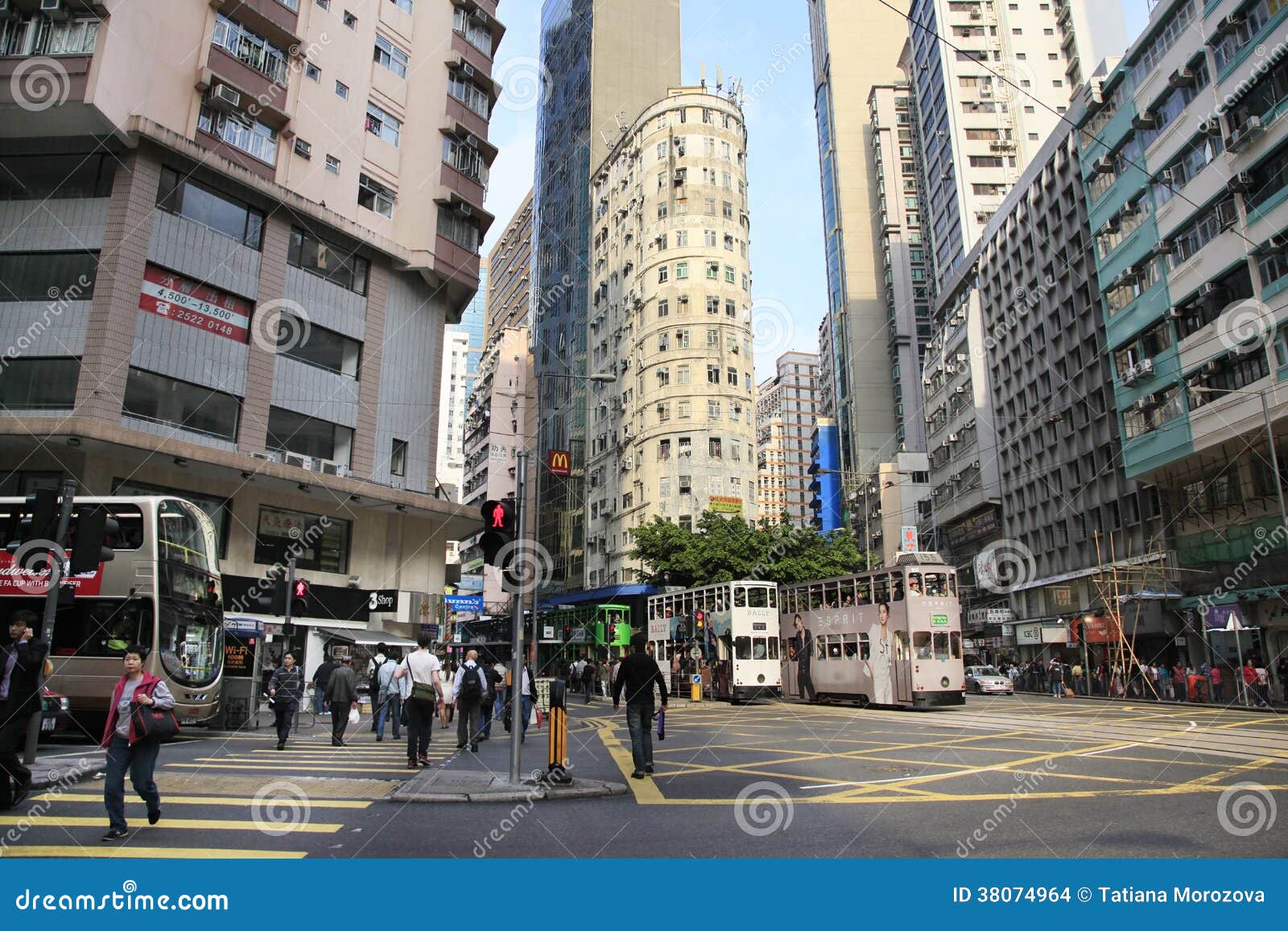 Central District in HONG KONG Editorial Stock Image - Image of oriental ...