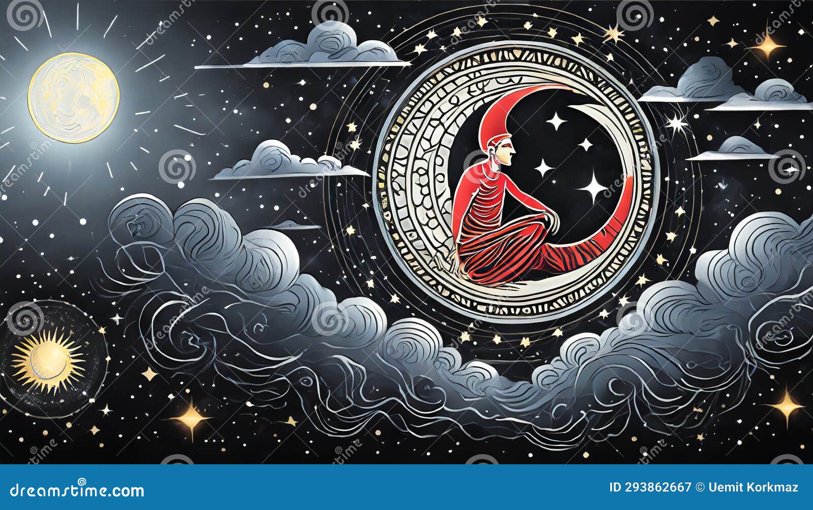 Cosmic Harmony Alchemy of Astrology Stock Illustration - Illustration ...