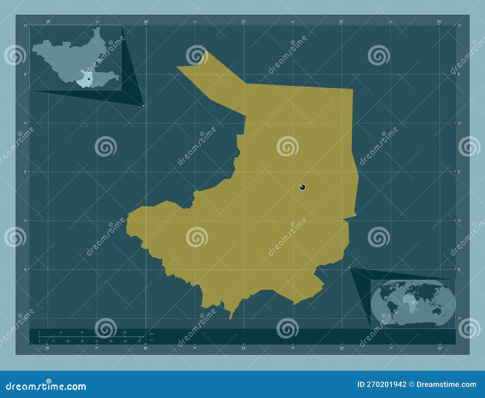 Central Equatoria, South Sudan. Solid. Capital Stock Illustration ...