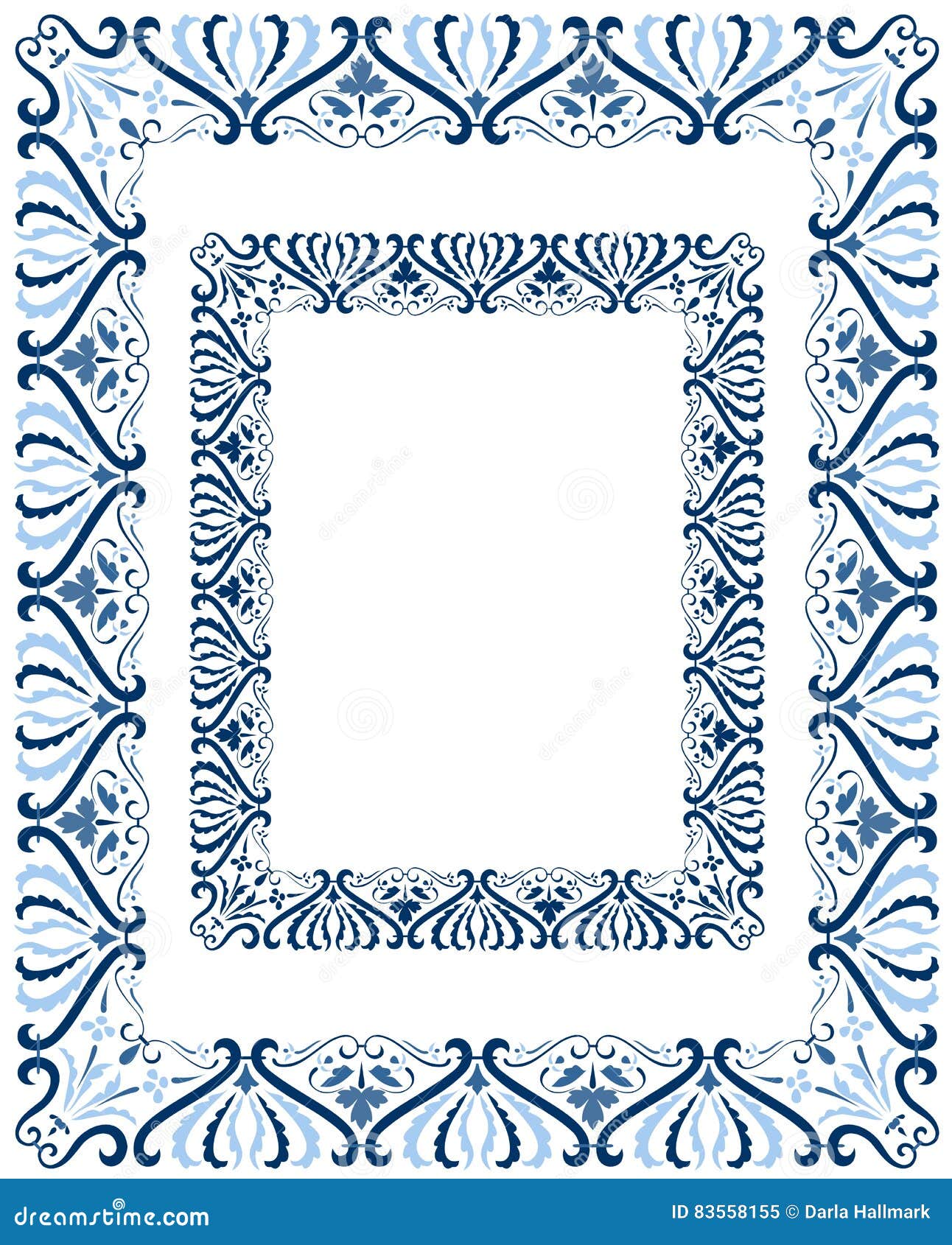 Central European Classic Border Stock Vector - Illustration of ornate ...