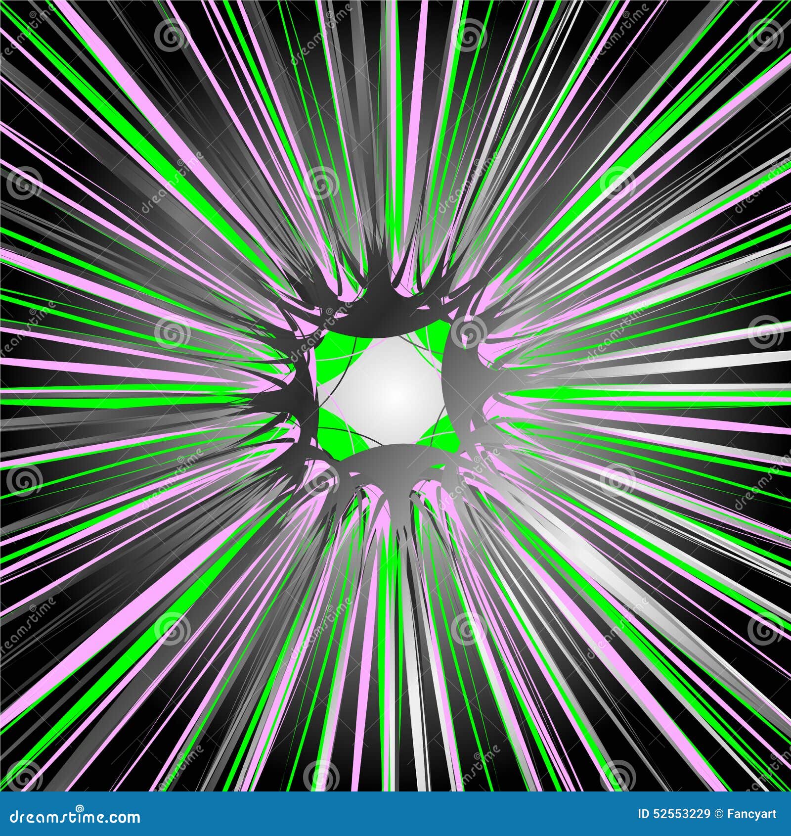 Central Explosion of Dynamic Lines Stock Vector - Illustration of green ...