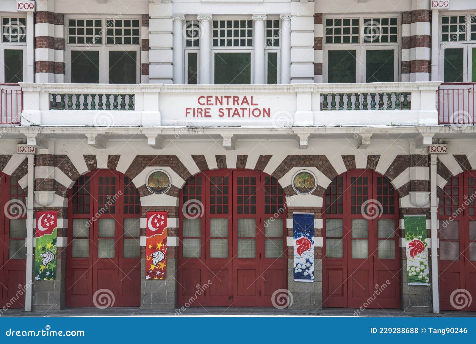 The Central Fire Station in Singapore Editorial Stock Photo - Image of ...