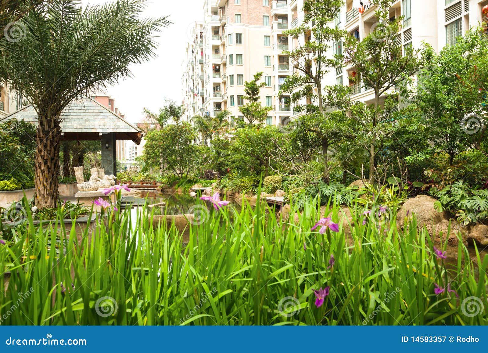 Central garden stock image. Image of exteriors, bush - 14583357