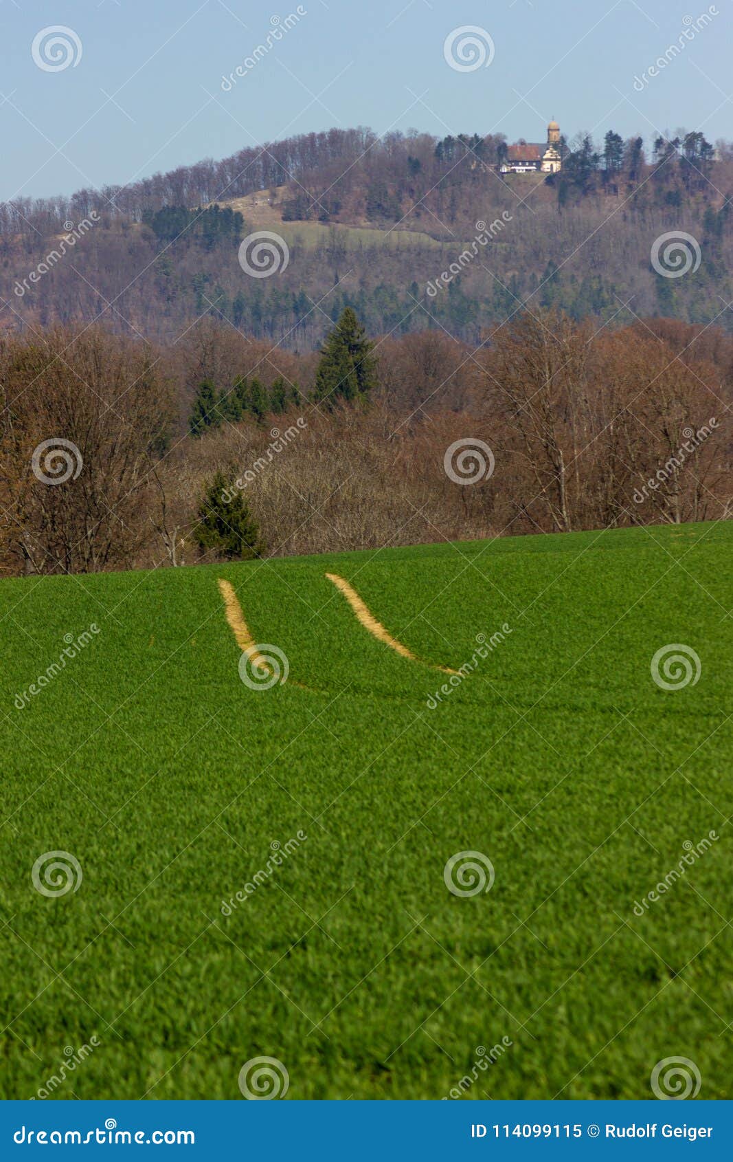 Central German Uplands stock image. Image of clouds - 114099115