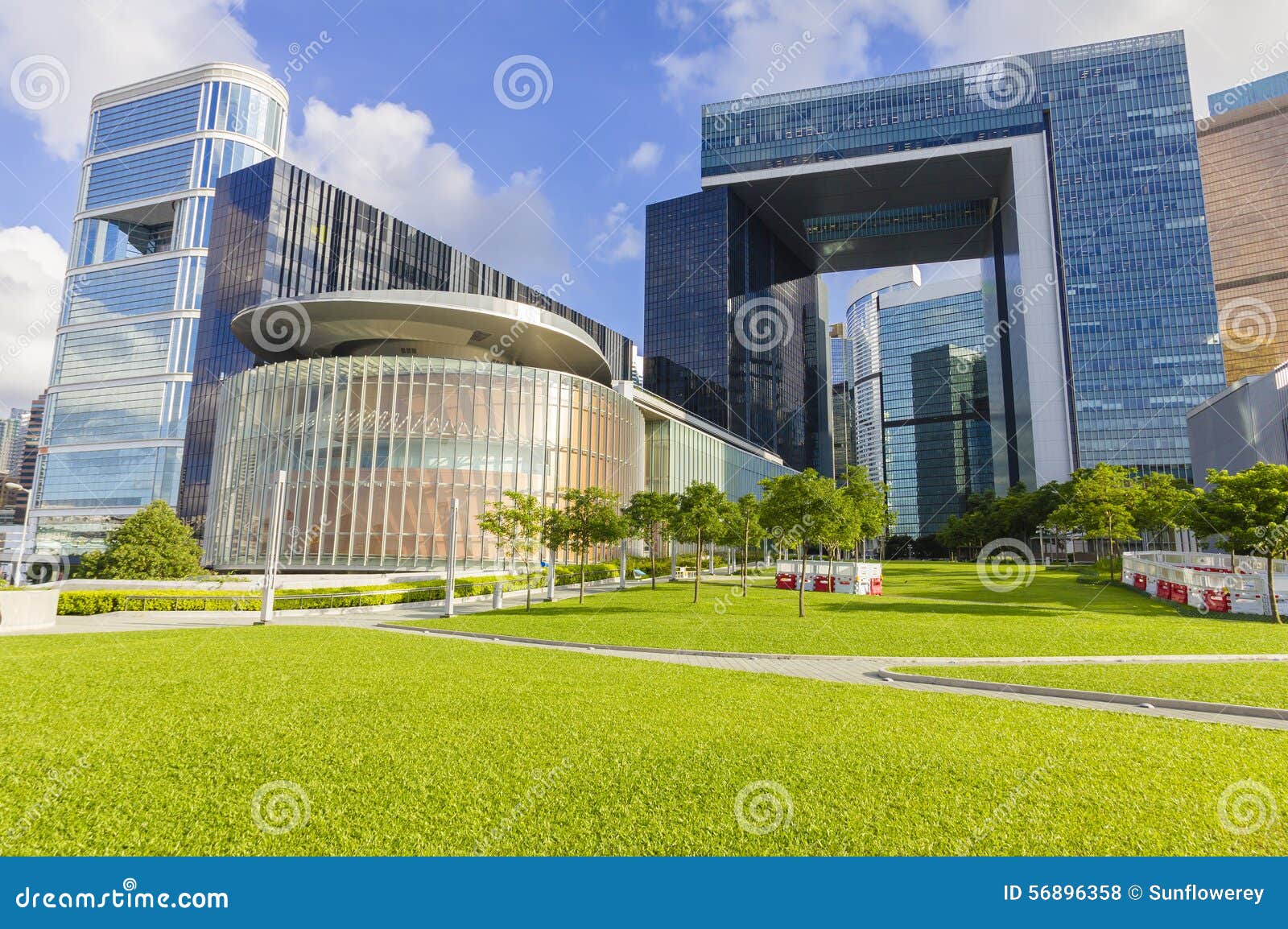 Central Government Complex in Hong Kong Stock Photo - Image of ...