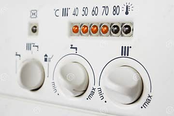 Central Heating Boiler Controls Stock Photo - Image of appliances ...