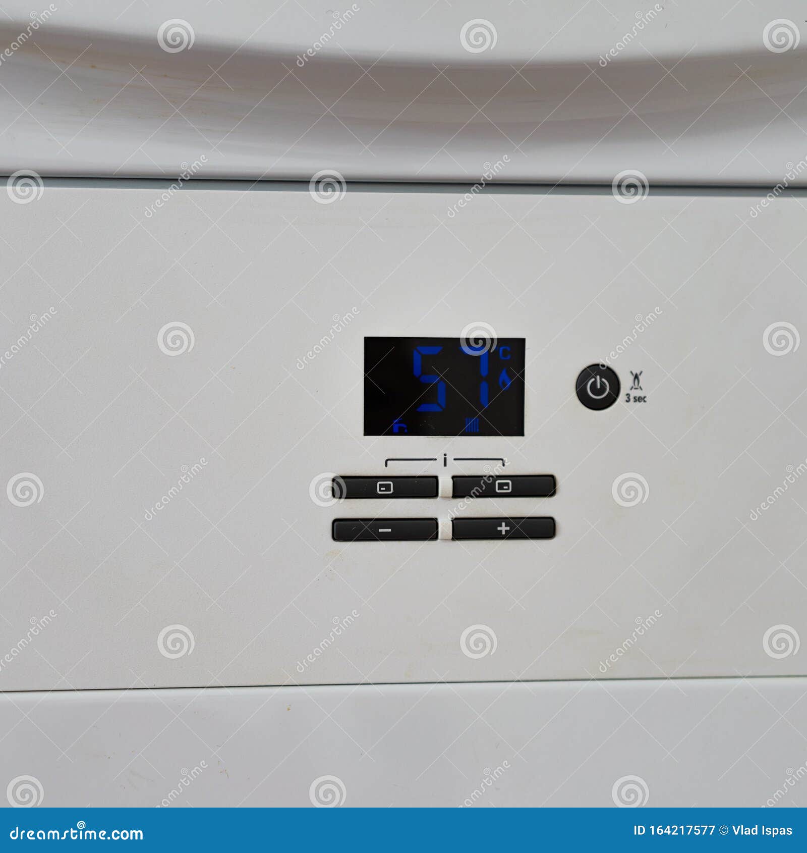 Central Heating Control Panel. Settings for Temperature of Heating ...