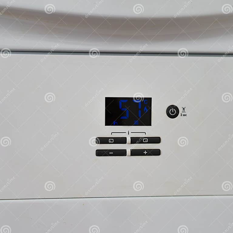 Central Heating Control Panel. Settings for Temperature of Heating ...