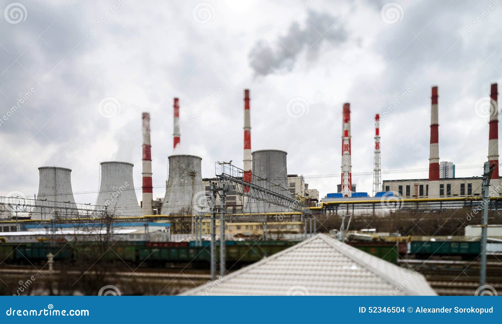 Central Heating and Power Plant. Stock Photo - Image of power, dirty ...