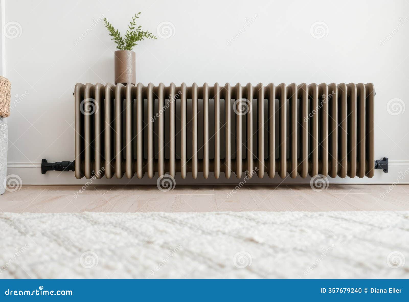 Central Heating Radiator in Modern Interior, Home Heating and ...