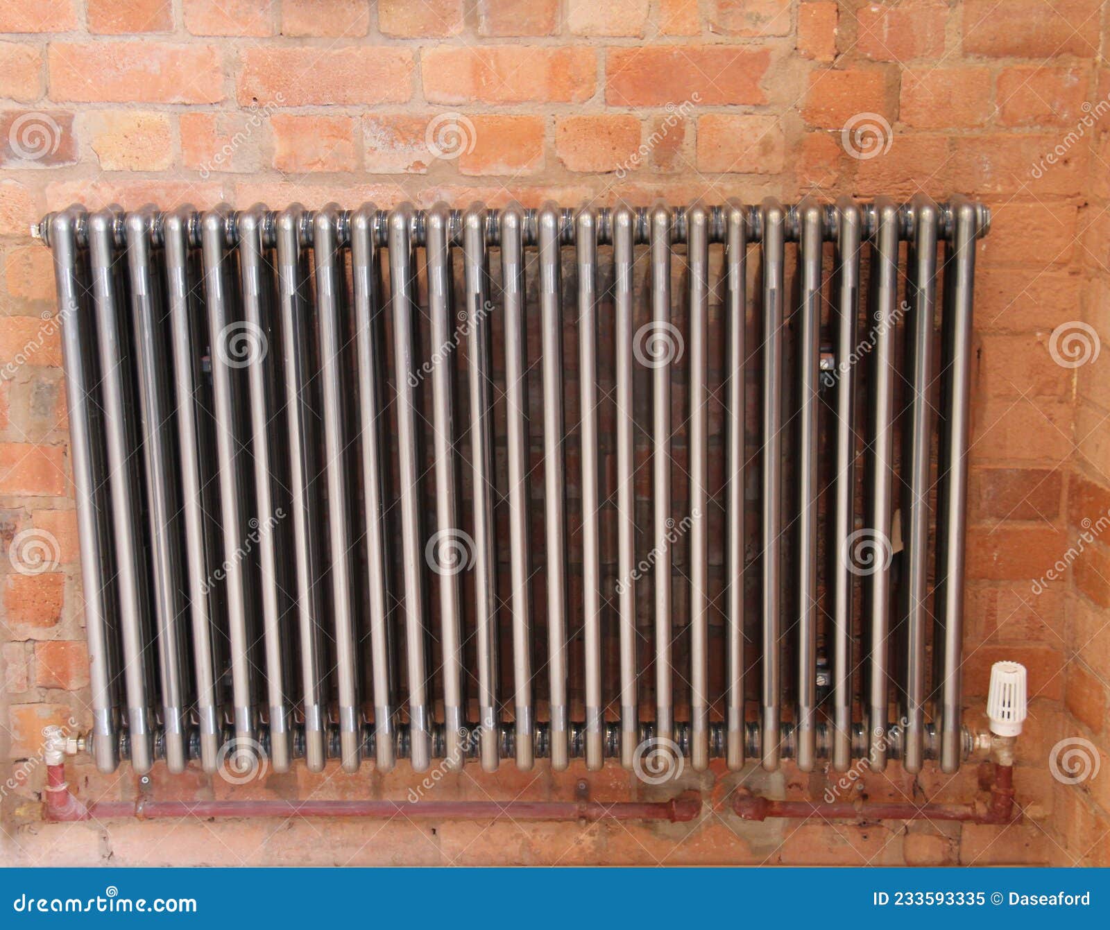 Central Heating Water Radiator. Stock Image - Image of pipe, system ...