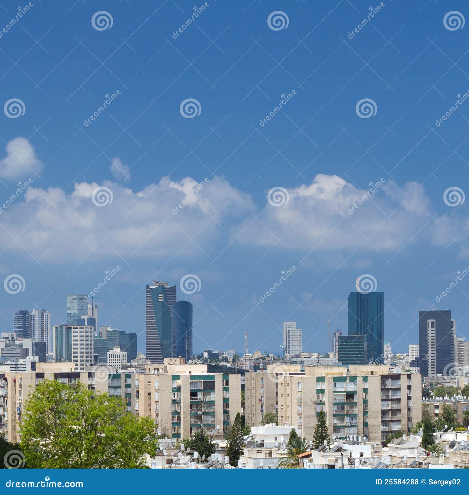 Central Israel stock photo. Image of downtown, cloud - 25584288