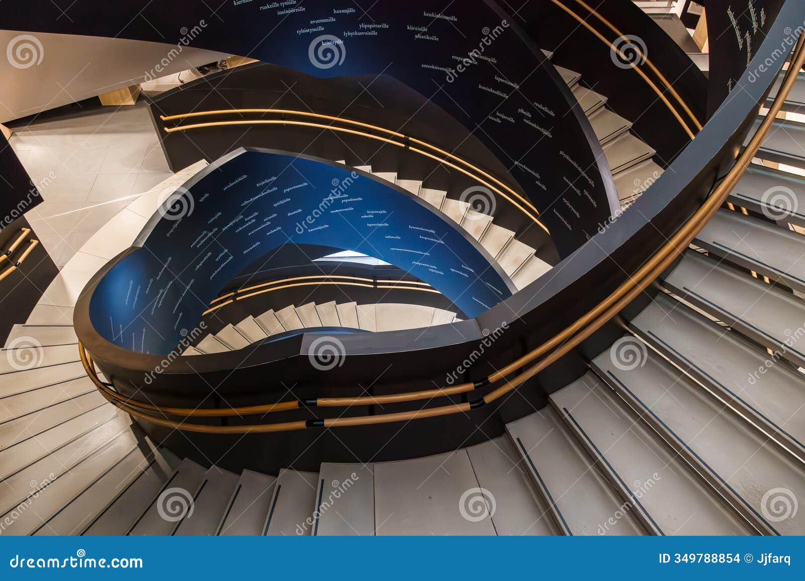 Top View Of A Staircase Well From A Tall Building. Royalty-Free Stock ...