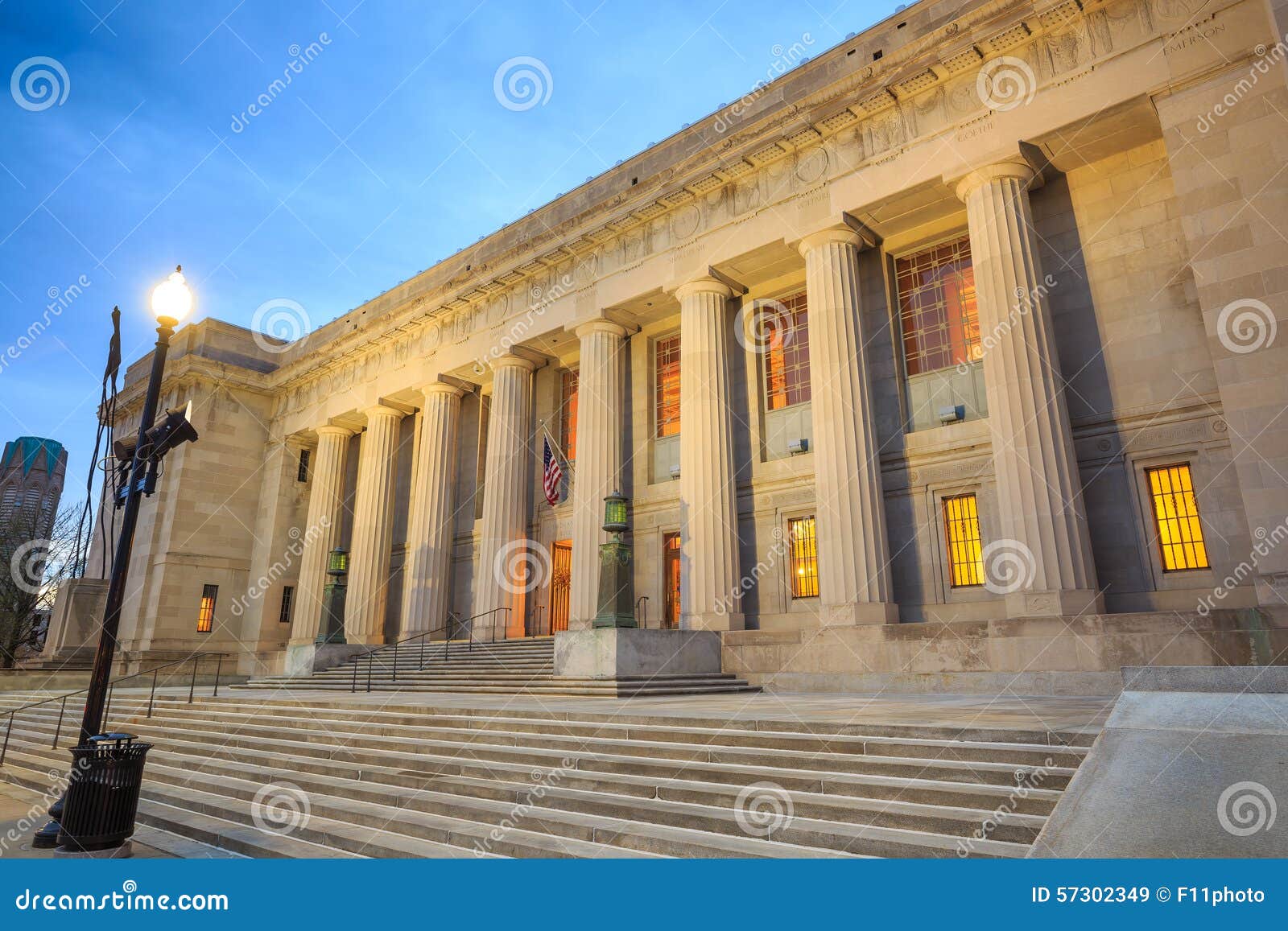 Central Library in Indianapolis Stock Image - Image of city, downtown ...