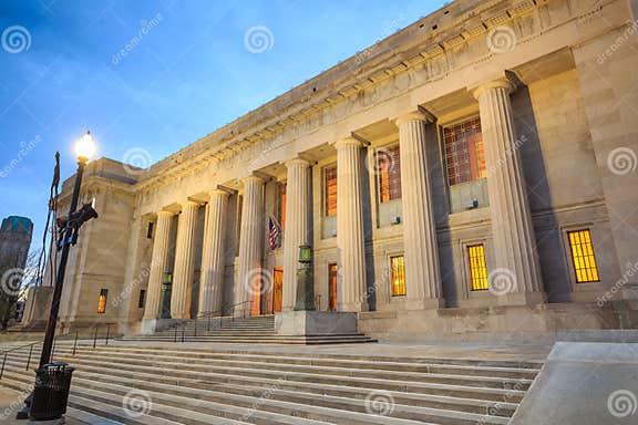 Central Library in Indianapolis Stock Image - Image of city, downtown ...