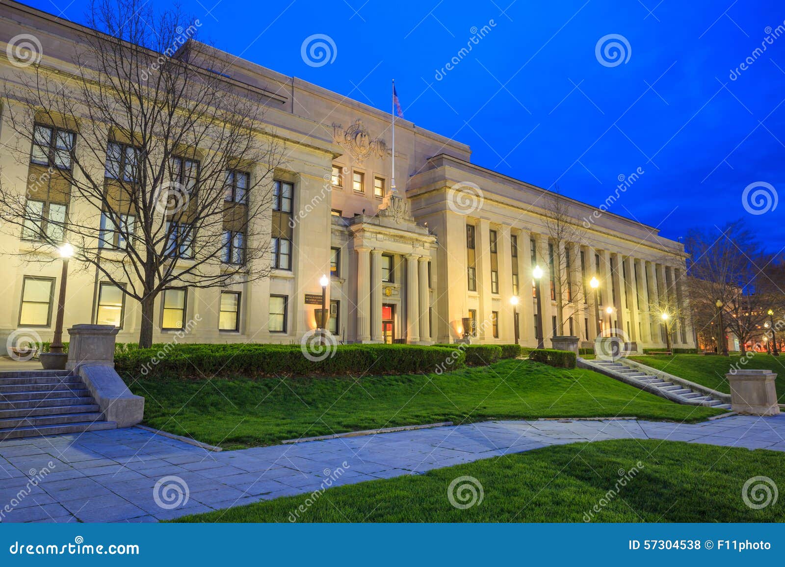 Central Library in Indianapolis Stock Photo - Image of building ...
