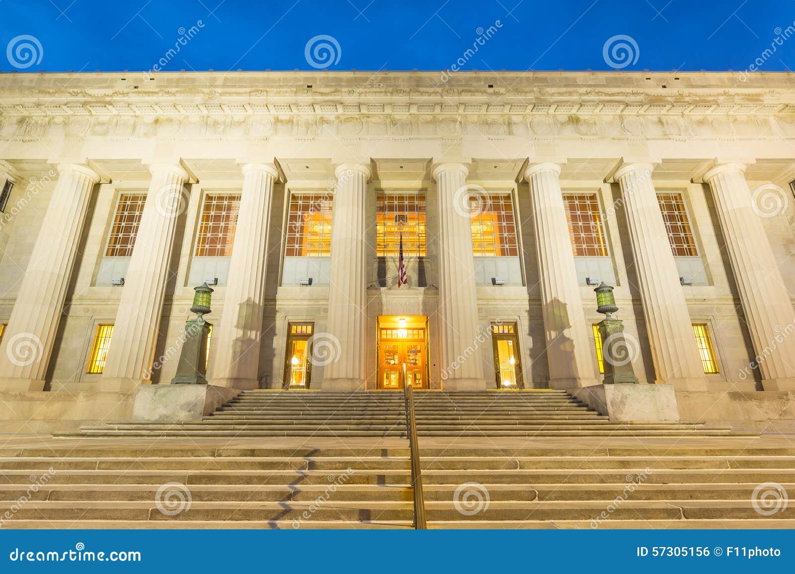 Central Library in Indianapolis Stock Photo - Image of exterior ...