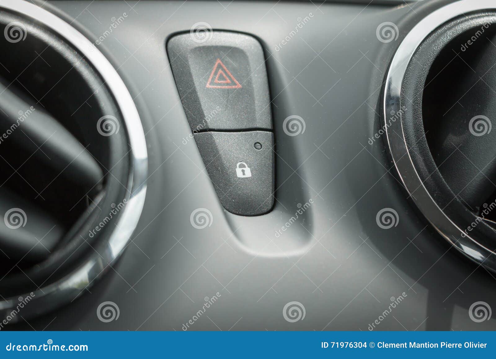 Central Locking Switch and Warning Light Stock Photo - Image of driver ...