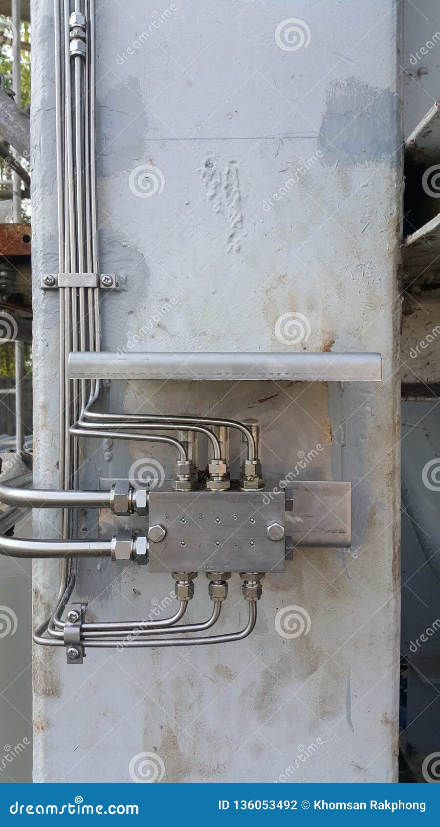 Central Main Valve of Automatic Refill Grease Lubricator Stock Photo ...