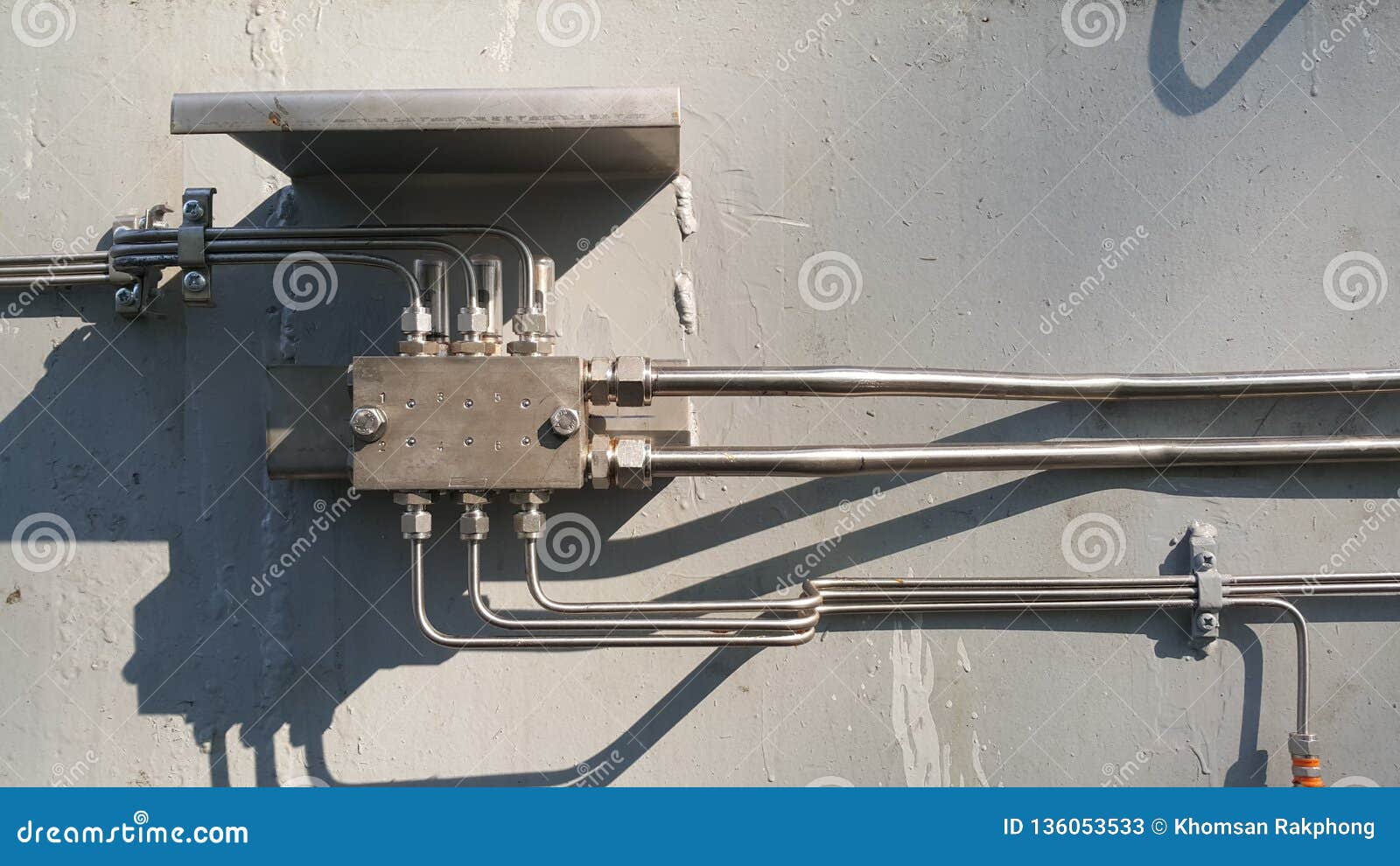 Central Main Valve of Automatic Refill Grease Lubricator Stock Image ...