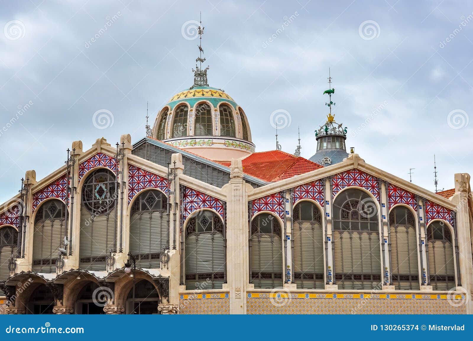 Central Market Mercat Central in Valencia, Spain Stock Photo - Image of ...