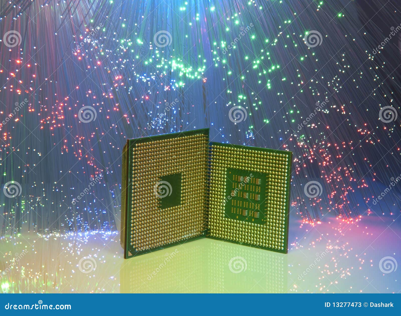 Central Microprocessors for a Computer Stock Illustration ...