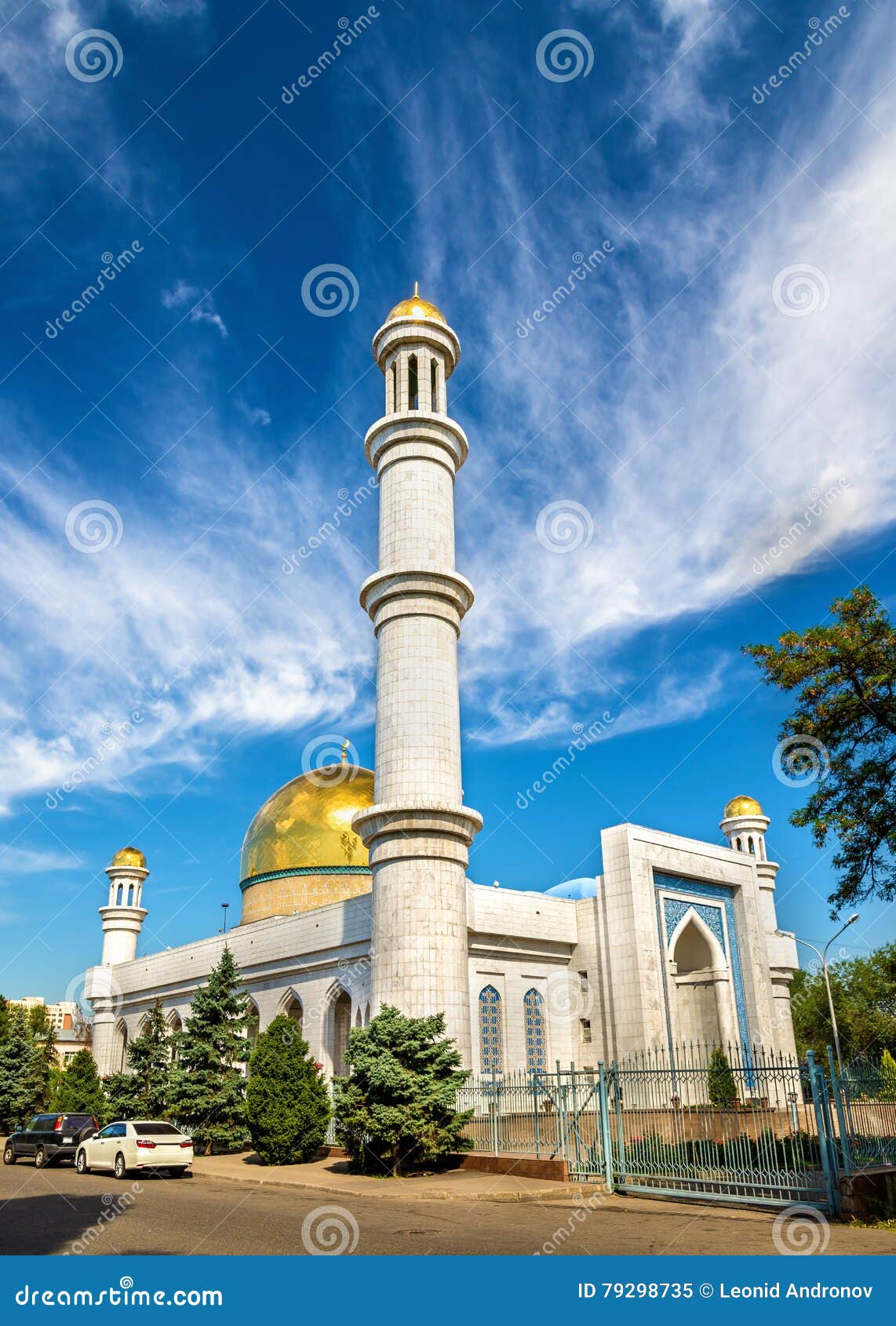 Central Mosque of Almaty in Kazakhstan Stock Image - Image of minaret ...