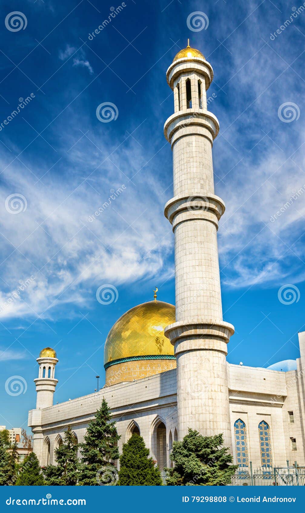 Central Mosque of Almaty in Kazakhstan Stock Photo - Image of built ...