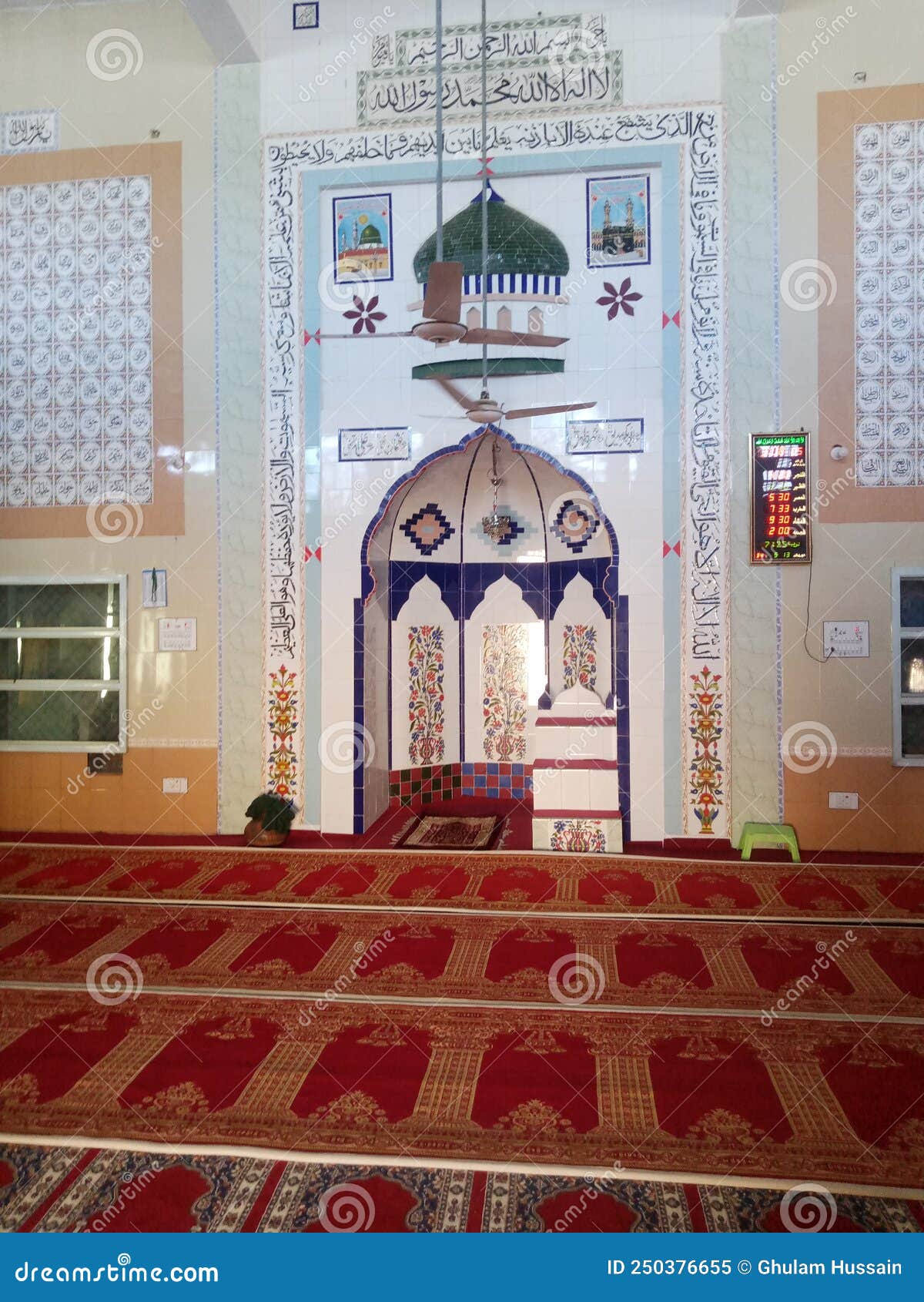 Central Mosque Misrial Mehrab Stock Image - Image of pakistan, mosque ...