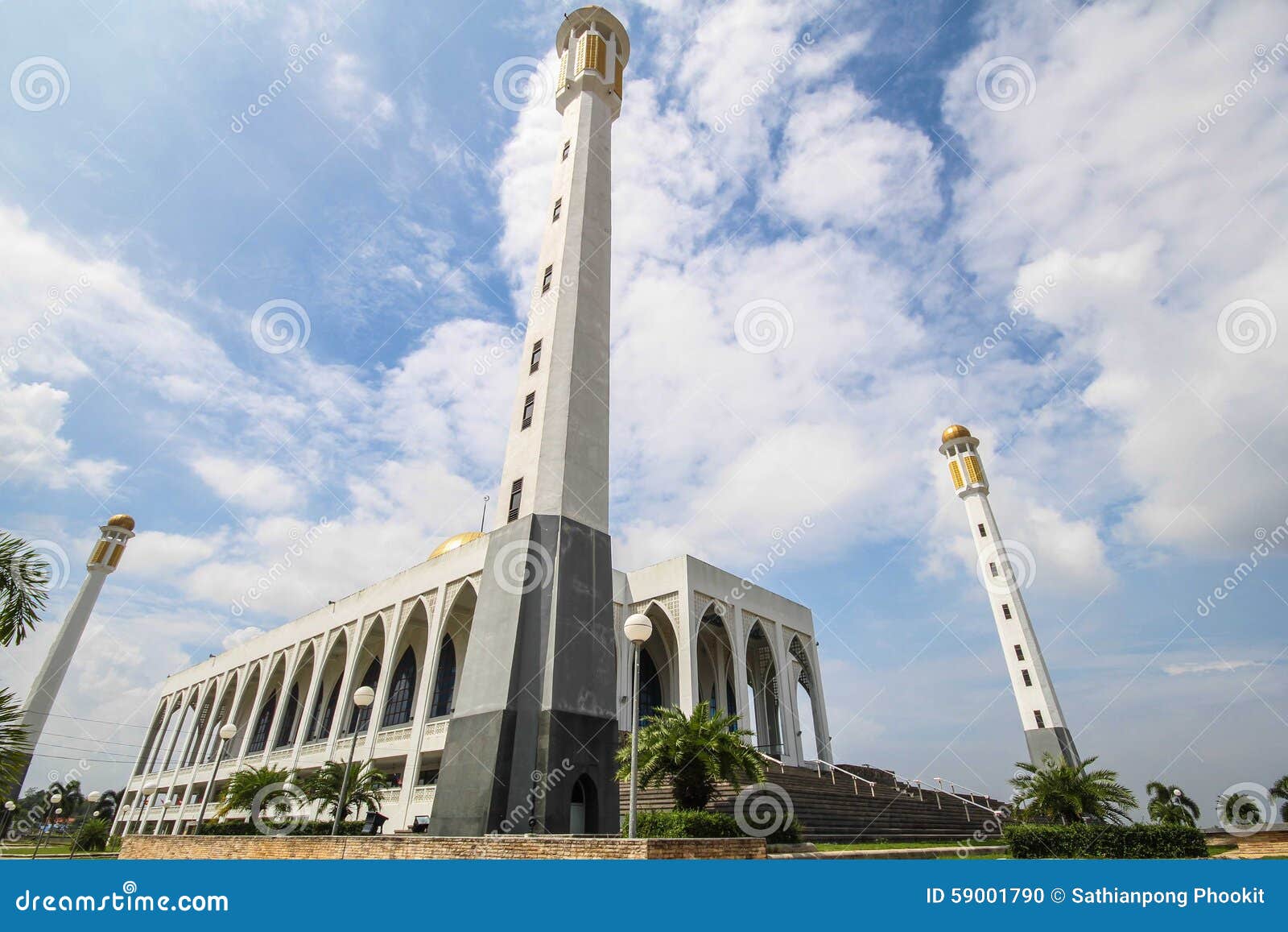 Central Mosque of Songkhla, Thailand Stock Photo - Image of dome ...