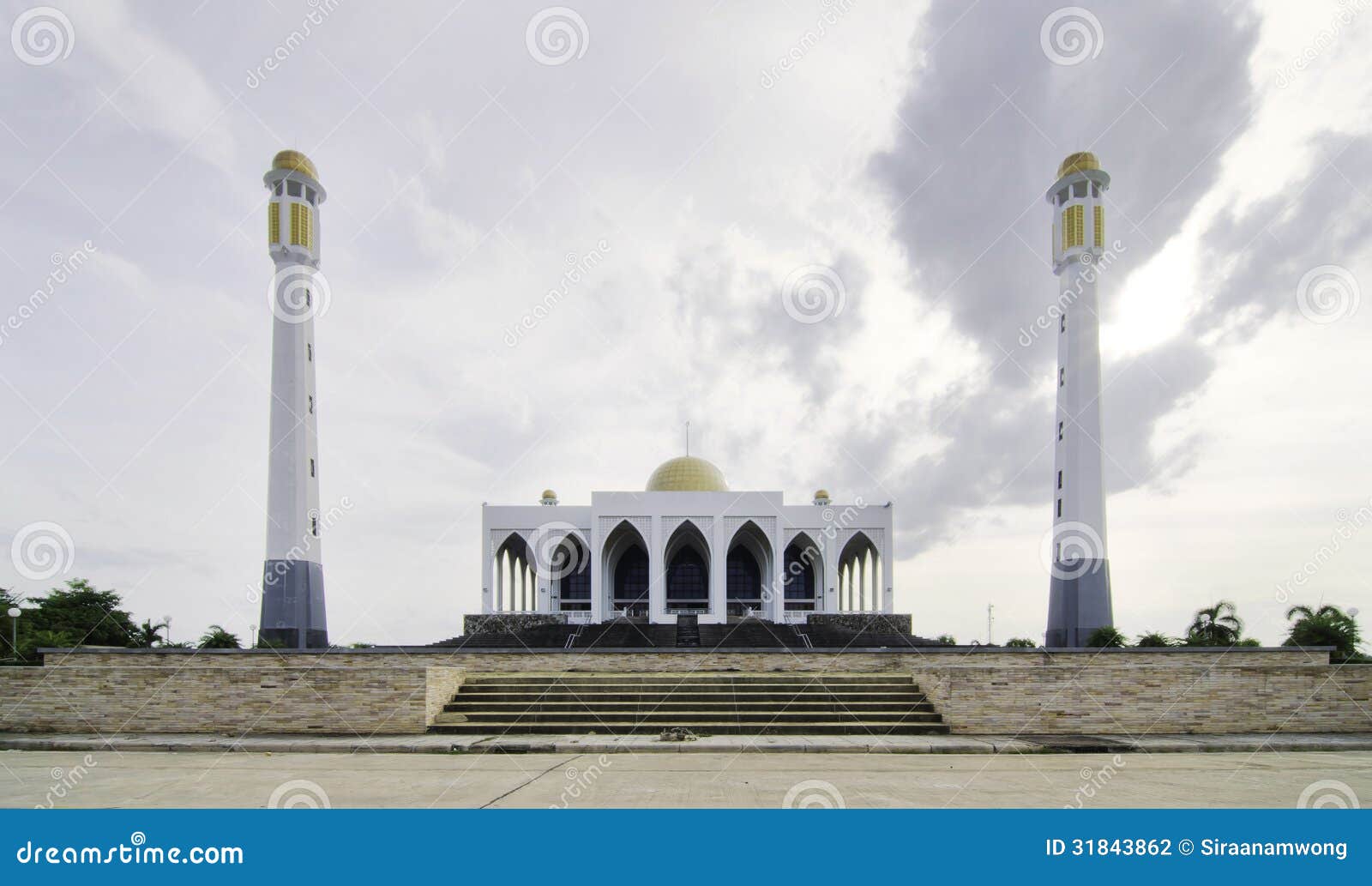 Central Mosque of Songkhla, Thailand Stock Photo - Image of muslim ...