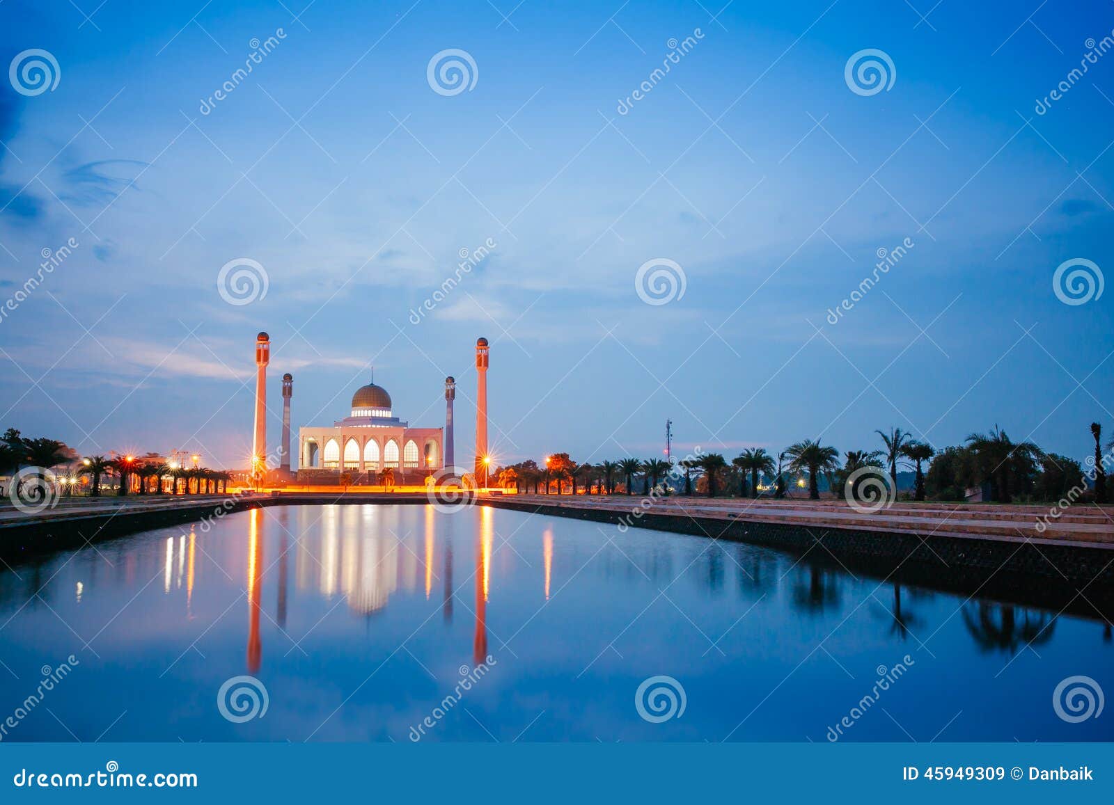 Central Mosque in Songkla, Thailand Stock Image - Image of islam ...